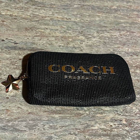 Coach | Bags | Coach Fragrance Black Striped And Shimmer Gold Coin ...